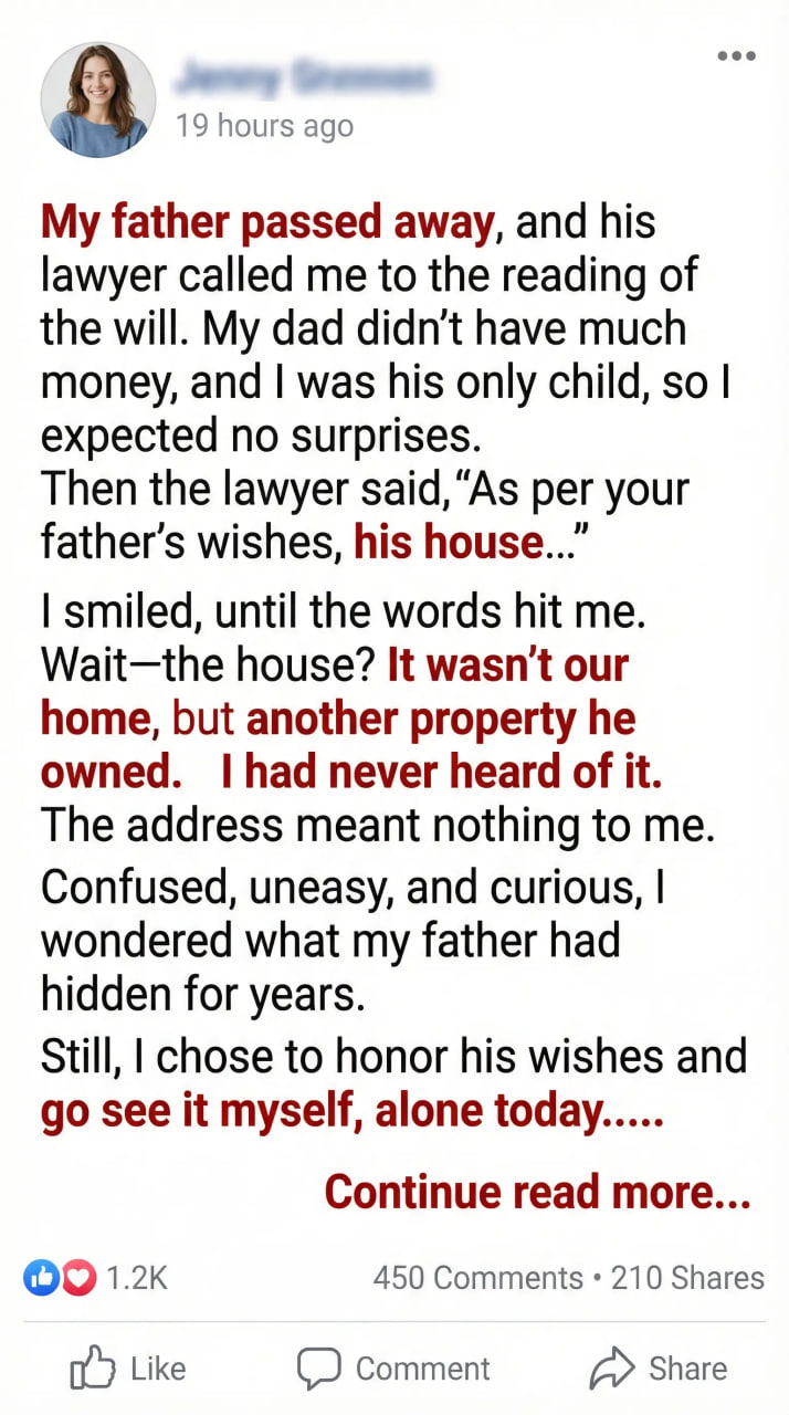 My Father Left Me His House—But the Woman Living There Told Me a Secret ...